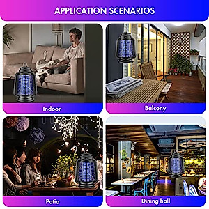 ICFPWR Bug Zapper Outdoor, 18W & 4200V Powerful Electric Fly Traps Outdoor for Patio Backyard and Home, Mosquito Zapper Bug Zapper Indoor for Mosquitoes Flies Bugs