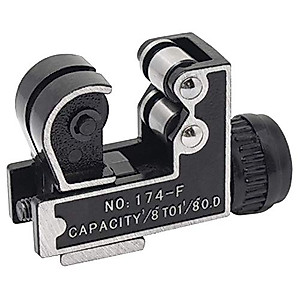 Pipe Cutter [1/8" - 1 1/8"] Tube Cutter Tool for Copper Pipe, Stainless Steel Tubing, Metal, Plastic, Brass - Copper Pipe Cutter - Compact & Tight Space Rigid Tubing Cutter Set for Plumbing