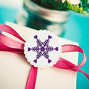 GESKS Multiple Snowflakes Stickers 1000 PCS Xmas/Winter Wonderland/Holiday Party Favors Decorations Cards Envelope Seals Sticker Decals,12 Different Design(Christmas Snowflake)
