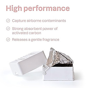 ATTITUDE Baby Air Purifier, Activated Carbon, Captures Stubborn Odors, Plant and Mineral-Based, Vegan, Good Night, 8 Ounce