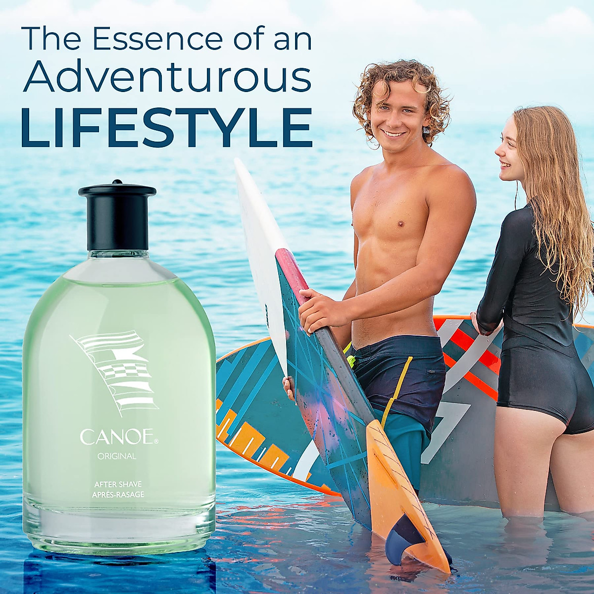 CANOE Aftershave Splash for Men by DANA (4 fl oz) Essence of an Adventurous Lifestyle, Classic Sport Scent