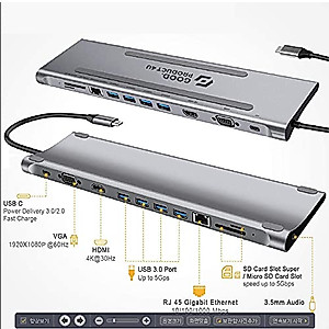 USB C Hub, PowerExpand 11-in-1 with 100W Power Delivery, 4K 60Hz HDMI Port, USB C and 2 USB A Data Ports, Ethernet Port, 3.5mm Audio, Micro SD and SD Card Reader for MacBook Pro Accessories