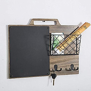 PIBM Stylish Simplicity Shelf Wall Mounted Floating Rack Wooden Message Board Chalkboards Multifunction Retro Style Grid Hook up Restaurant Signs,2 Sizes,2 Colors, Wood , 22.6x6.7x56.3cm