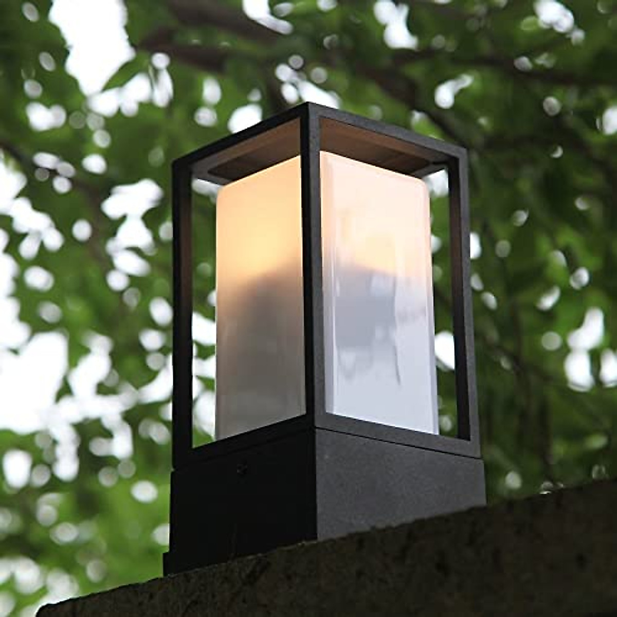 MODEBHD Waterproof Simple Modern Outdoor Table Lamp Floor Lamp Villa Garden Landscape Lantern Lawn Bollard Lamp E27 Decoration Illumination Street Post Light Column Lamps
