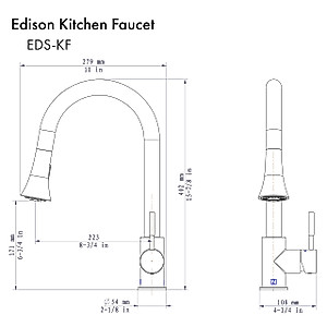 ZLINE Autograph Edition Edison Kitchen Faucet in Polished Gold (EDS-KF-PG)
