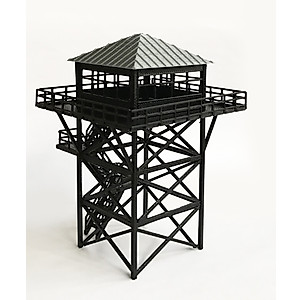 Outland Models Railway Scenery Watchtower/Lookout Tower (Black) HO Scale 1:87