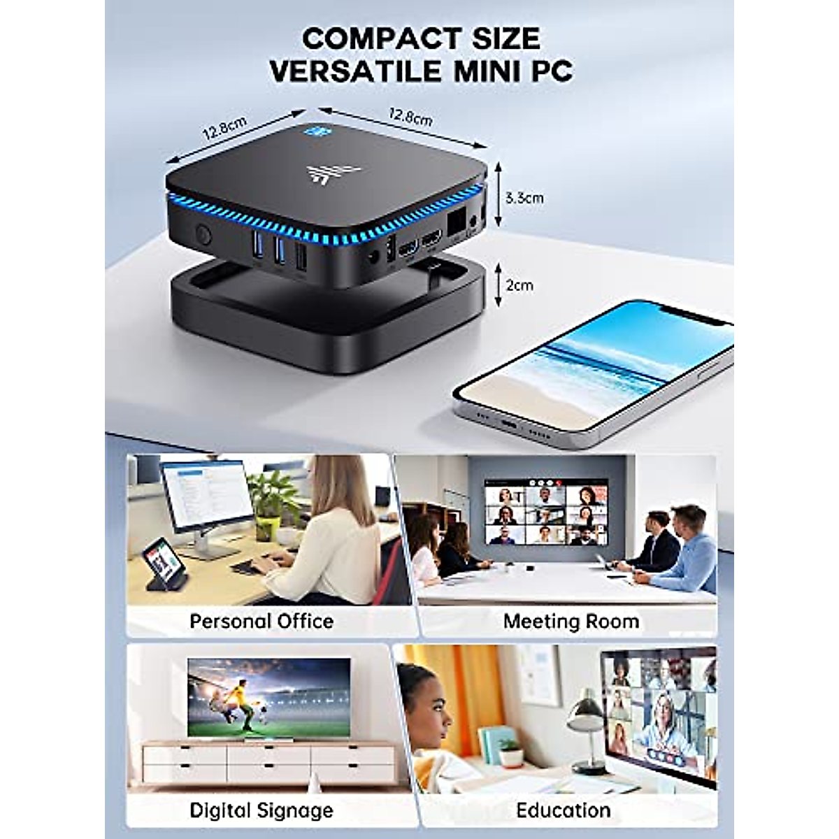 ACEMAGICIAN Mini PC N5105(up to 2.9GHz) Mini Computers 11 Pro, 16GB DDR4 512GB M.2 SSD Mini Desktop Computers, AK1 PRO Small PC Support Dual 4K UHD, WiFi 5, BT, HDMI, VESA, Auto Power On