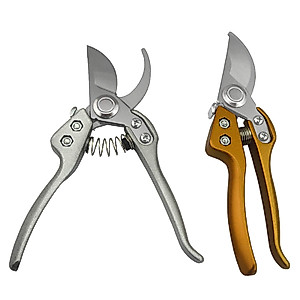 Gardening Shears,Reinforced Design Handle, Garden Shears Clippers, Anvil Pruner, Hand Tools Scissors Loppers,for Plants, Cutting Flowers, Bonsai, Trimming Plants,Silver