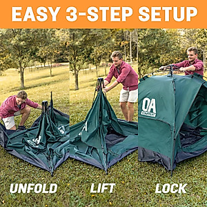 Pop Up Tent 2/3 Person Instant Camping Tent - Quick Setup Small Tent for Camping - Easy Set Up Fully Waterproof with Double Wall & Taped Seams