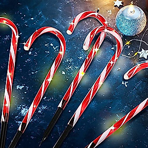 Christmas Candy Cane Lights,Solar Christmas Candy Cane Light， Outdoor Waterproof Christmas Day Light， LED Home Garden Passage Courtyard Lawn Decoration Light，2pcs