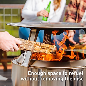 Solo Stove Bonfire Heat Deflector, with 3 Detachable Legs, Accessory for Bonfire Fire Pit, Captures and redirects Warmth, 304 Stainless Steel, (HxDia) 10 x 25 in, 7 lbs