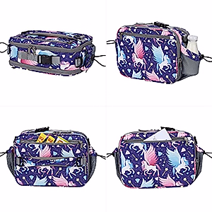 Maelstrom Lunch Box Kids,Expandable Kids Lunch Box,Insulated Lunch Bag for Kids,Reusable Lunch Tote Bag for Boy/Girl,9L,Horse (KB02-MSLB02-3)