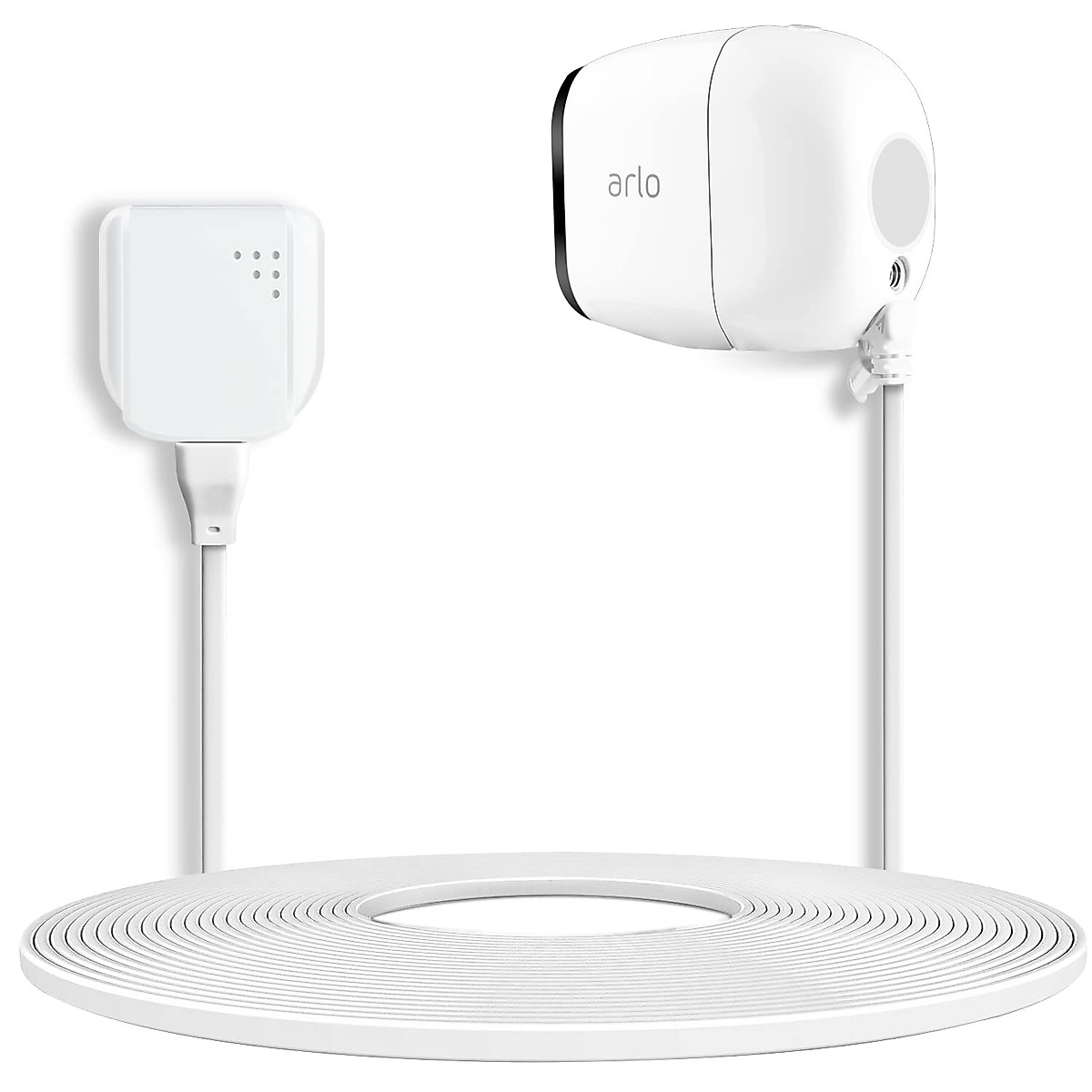 40 Feet Weatherproof Arlo Outdoor Power Adapter for Arlo Pro, Taken Power Cable and Quick Charge 3.0 Charging Adapter Compatible with Arlo Pro, Arlo Pro 2, Arlo Go, 1 Set, White