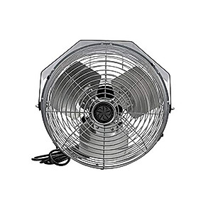 TPI Workstation Fans, Wall-Mount, 12" Blade Diameter, 1/12 Hp