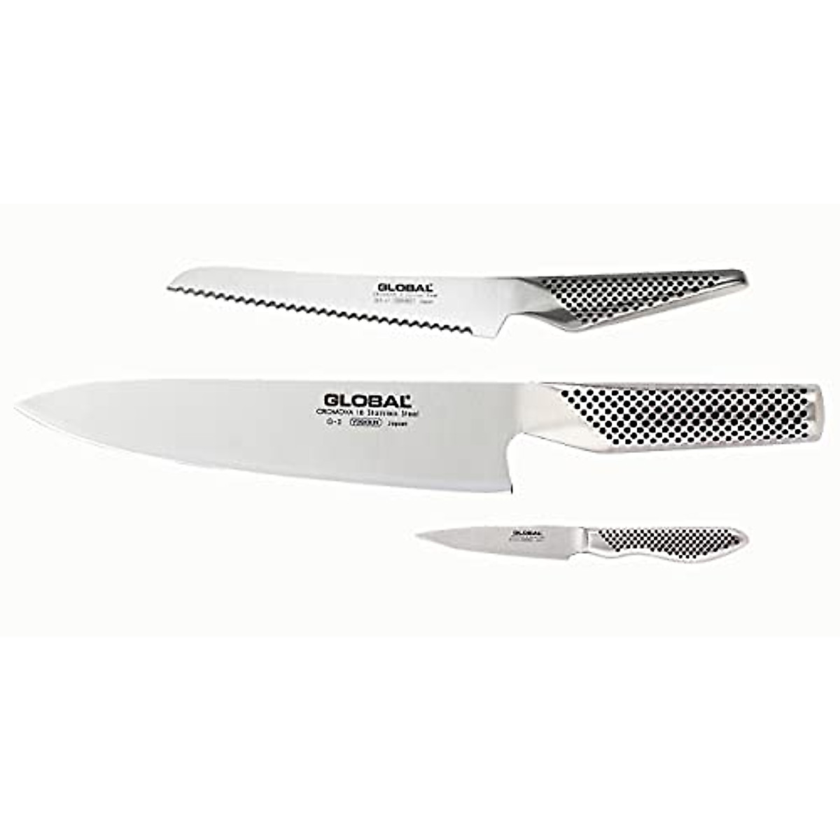 Global G-23861, Classic 3 Piece Knife Set, Stainless Steel