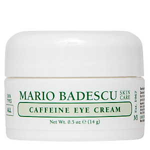 Mario Badescu Caffeine Eye Cream for All Skin Types | Visibly Decreases Dark Circles and Under Eye Bags, Formulated with Caffeine & Squalane, 0.5 Oz (Pack of 1)
