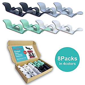 Cord Organizer for Kitchen Appliances Upgraded Adhesive Cord Holder Wrapper Kitchen Gadgets Keeper Cable Organizer Stick On Mixer, Microwave Oven, Coffee Maker, Air Fryer Toaster