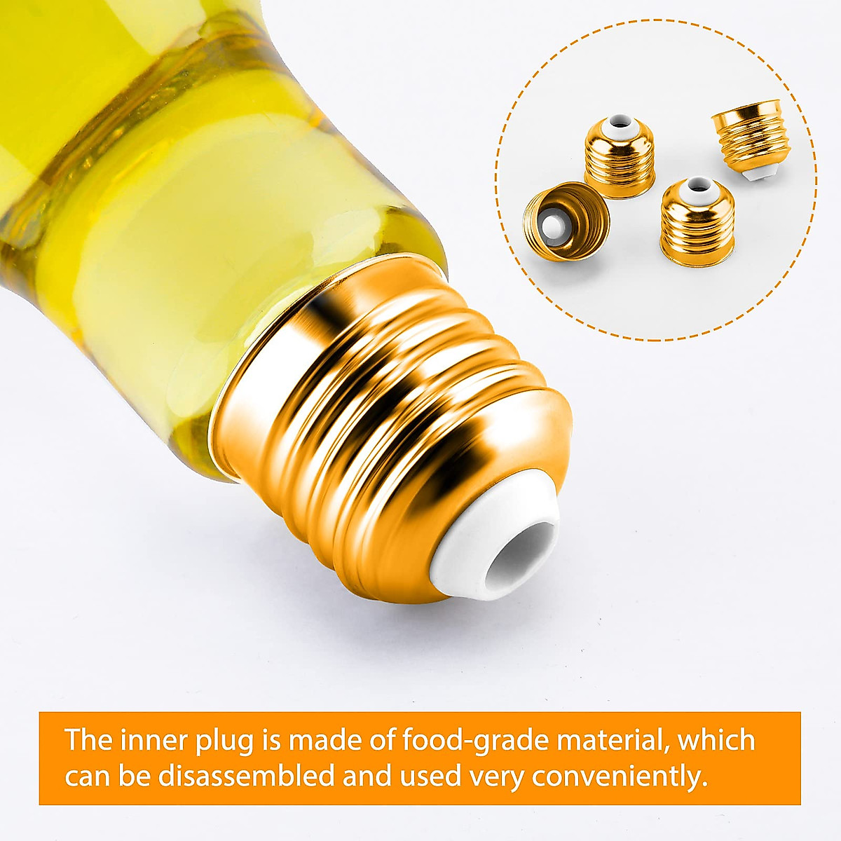 Potchen 72 Pieces Plastic Bulb Jar Light Bulb Shaped Acrylic Candy Boxes 3.4 oz Fillable Plastic Light Bulbs for Crafts Light Bulb Gift Lightbulb Candy Containers for Party Favors Supplies (Gold Lid)