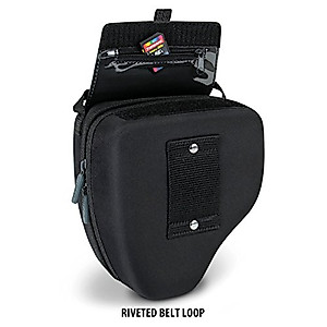 USA GEAR Hard Shell DSLR Camera Case (Black) with Molded EVA Protection, Quick Access Opening, Padded Interior and Rubber Coated Handle-Compatible with Nikon, Canon, Pentax, Olympus and More