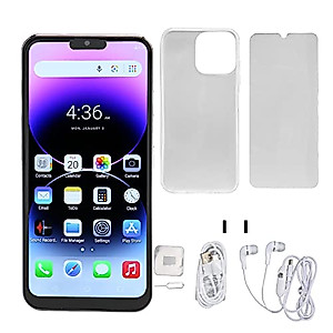 VINGVO Cell Phone, 6.53 Inch Full Screen Dual SIM Dual Standby 6000mAh High Capacity Battery Mobile Phone MT6735 CPU Processor for Work (US Plug)