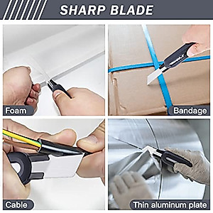 Steelite Ceramic Utility Knife Safety Box Cutter Package and Box Opener Extra Long Insulation Foam Tool Safe Retractable Ceramic Blade