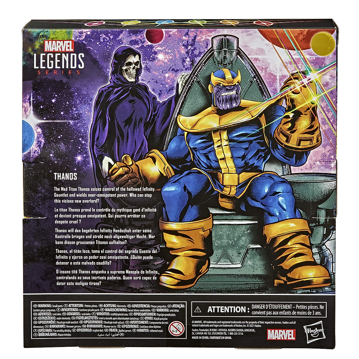Marvel Hasbro Legends Series 6-inch Collectible Action Figure Thanos Toy, Premium Design and 3 Accessories , Blue