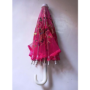 Handmade Umbrella Chhatra For Religious Sculpture/Bal Krishna/Ganesha/Laddu Gopal Idol Red 3AU15