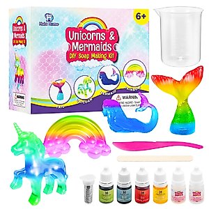 Hula Unicorn & Mermaid Soap Making Kit - DIY Crafts for Girls Age 6-12, STEM Activity Gift