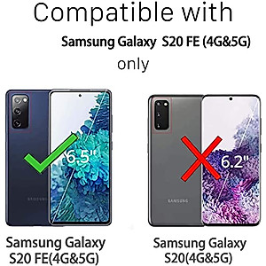 LeYi for Samsung Galaxy S20 FE Case, Samsung S20 FE 5G Case with [2 x Tempered Glass Screen Protector] for Men Women, [Military-Grade] Protective Phone Case with Ring Kickstand for S20 FE 5G, Black