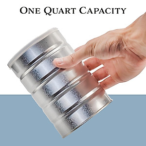 Cornucopia Empty Coffee Cans (4-Pack); Metal Cans for Kitchen Storage, Coffee Packaging and Arts & Crafts