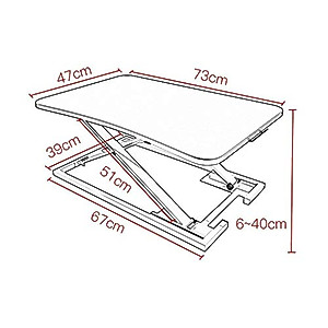 TREXD Standing Computer Desk, Height Adjustable Stand, Foldable Laptop Desk, Easy Move