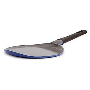 Neoflam 51510 Crepe, Ceramic, Nonstick, 10 inch, Bakelite Handle, Tawa pan, Griddle, Pancake Maker, Skillet, Omelette, Tortilla, Roti, Naan, Dosa, 10", Berry Blue