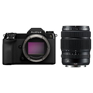 Fujifilm GFX 100S Medium Format Mirrorless Camera, Black with Fujifilm GF 32-64mm f/4 R LM WR Wide-Angle Zoom Lens