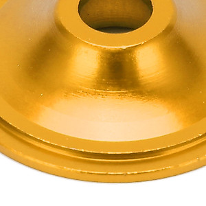 SUNGOOYUE Headset Top, 31.8mm Aluminum Alloy Headset Stem Top Cover with Bolts for Mountain Bikes Road Bikes(Yellow)