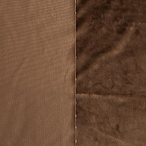 Qidkeo Minky Fabric by The Yard for Pillows, Toys, Garments, Baby Products, and Blankets 60"Wide(Brown,1Yard)