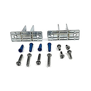 Two Polished Chrome Die Cast Zamac Two Ear Brackets for 7/8 in. Panels with Fasteners