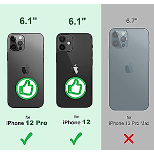 Shields Up Designed for iPhone 12 Case, iPhone 12 Pro Case, Minimalist Wallet Case with Card Holder [3 Cards] & Ring Stand, Slim Protective Cover for Apple iPhone 12/12 Pro (6.1 inch) - Clear