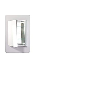 Robern PLM2430G Polished Edge, Classic Gray Interior ̶ Non-Handed PL Series 24" x 30" Flat Top Cabinet