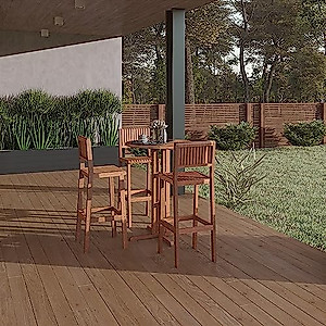 Amazonia Ibiza Eucalyptus Barstool, Light Brown, 18lx17wx47h (BT 215)