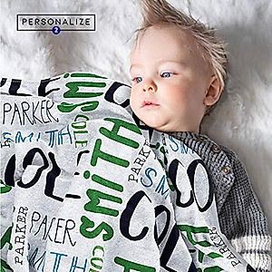 Personalized Baby Blanket with Name –Extra Soft, Premium Quality Baby Blanket for Girls & Boys with Customized Full Name Dyed Into Fabric–Fade Proof, Machine-Washable (Bubblegum Bubble)