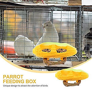 iplusmile Bird Bowl Bird Cage Bowl Bird Feeder Bowl Birds Food Dish Parrot Feeding Cups Pumkpin Parrot Feeders Food Water Bowls for Cockatiels Hamster, Corn Shape Bird Bowl Bird Feeding Basin