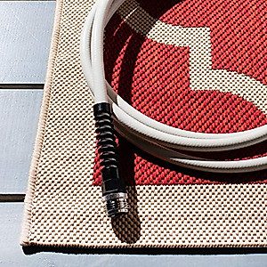 SAFAVIEH Courtyard Collection 6'7' x 9'6' Red/Bone CY6914 Trellis Indoor/ Outdoor Patio Backyard Mudroom Area Rug