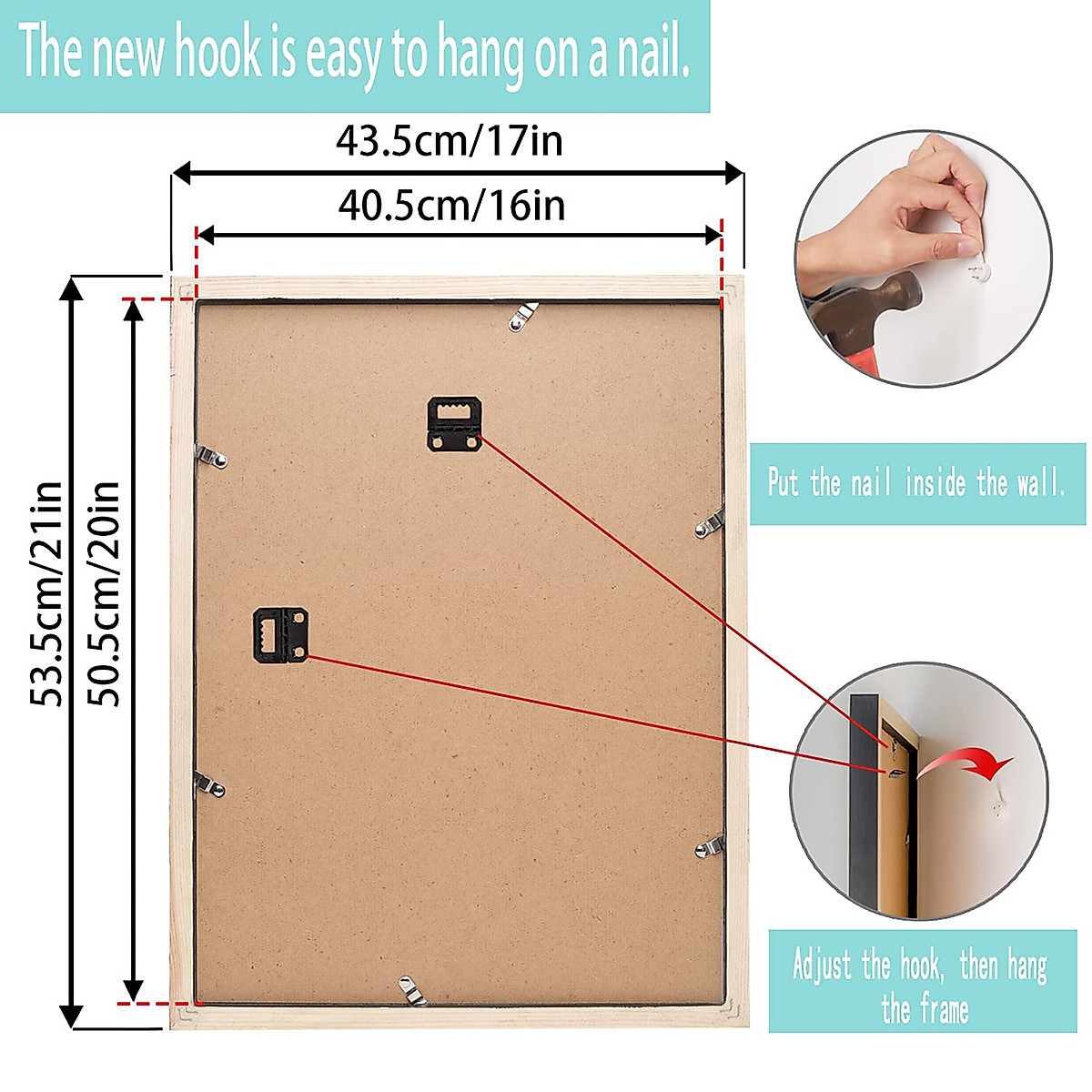 Mxtallup 16 x 20 Diamond Painting Picture Frames 40x50cm Diamond Art Frame , Display Pictures14x18 Inch 35x45 cm with Mat or 16x20 Inch40x50 cm Without Mat, Wall Diamond Embroidery Photo Frame