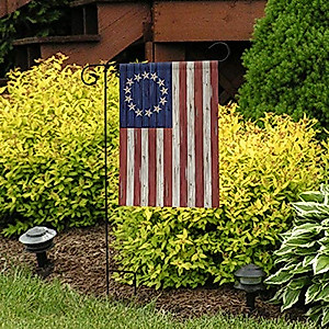 Betsy Ross Flag Patriotic Garden Flag Rustic 4th of July 12.5" x 18"