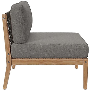 Modway Clearwater Armless Chair, Gray Graphite