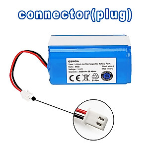 Replacement Battery Pack for Shark Ion Robot RVBAT850 Battery for RV700_N, RV720_N, RV725_N, RV761, RV850, RV850BRN, RV850C, RV850WV, RV851WV, RV871, RV871C 2 Prong 14.4V 2600mAh