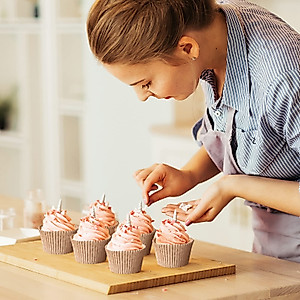 3000 Pieces Cupcake Liner Bulk Grease Proof Baking Cups Standard Natural Paper Muffin Liners Muffin Paper Cups Small Cupcake Wrappers Baking Cups for Candy Cooking Baby Showers Weddings Birthdays