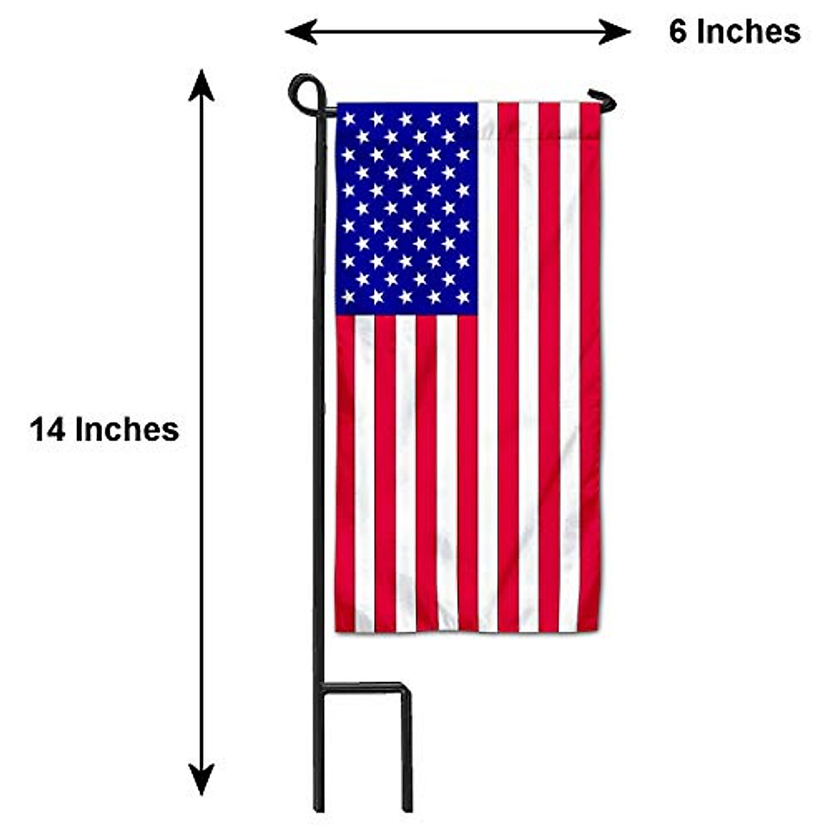American USA Flag Mini Garden and Flower Pot Flag Topper