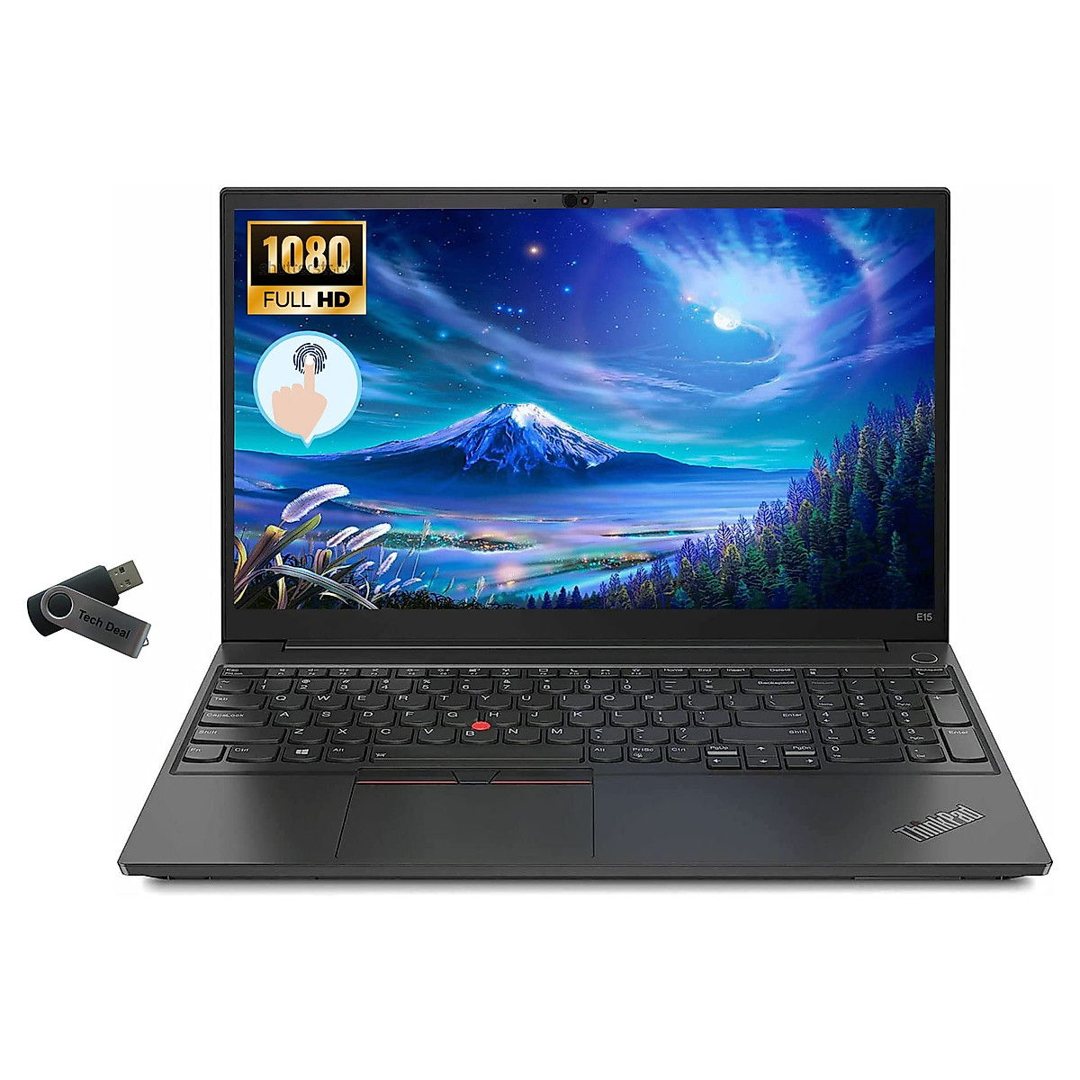 New Lenovo ThinkPad E15 Gen 2 Business Laptop, 15.6" FHD IPS Display, Core i7-1165G7, Windows 10 Pro, 32GB RAM 1TB SSD, Backlit Kboard,Tech Deal USB