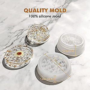 Silicone Molds for Resin - Medium Rolling Ashtray Mold and Resin Grinder Mold for Grind with Efficient Spikes Shape and Astray Mold,Rectangular Molds for Resin Casting DIY Kit